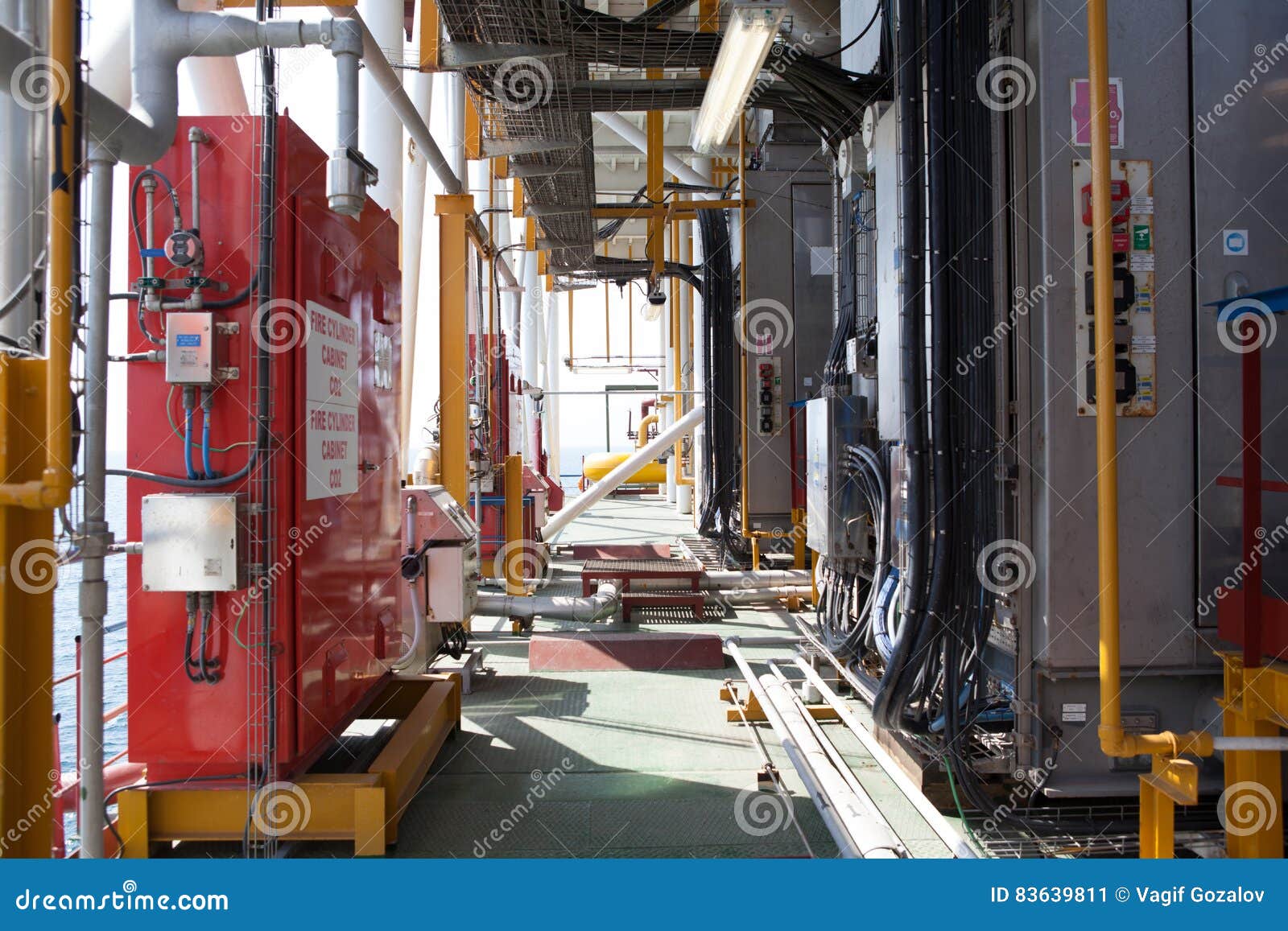 Oil Platform Pipeline And Pressure Transfer System Royalty-Free Stock ...