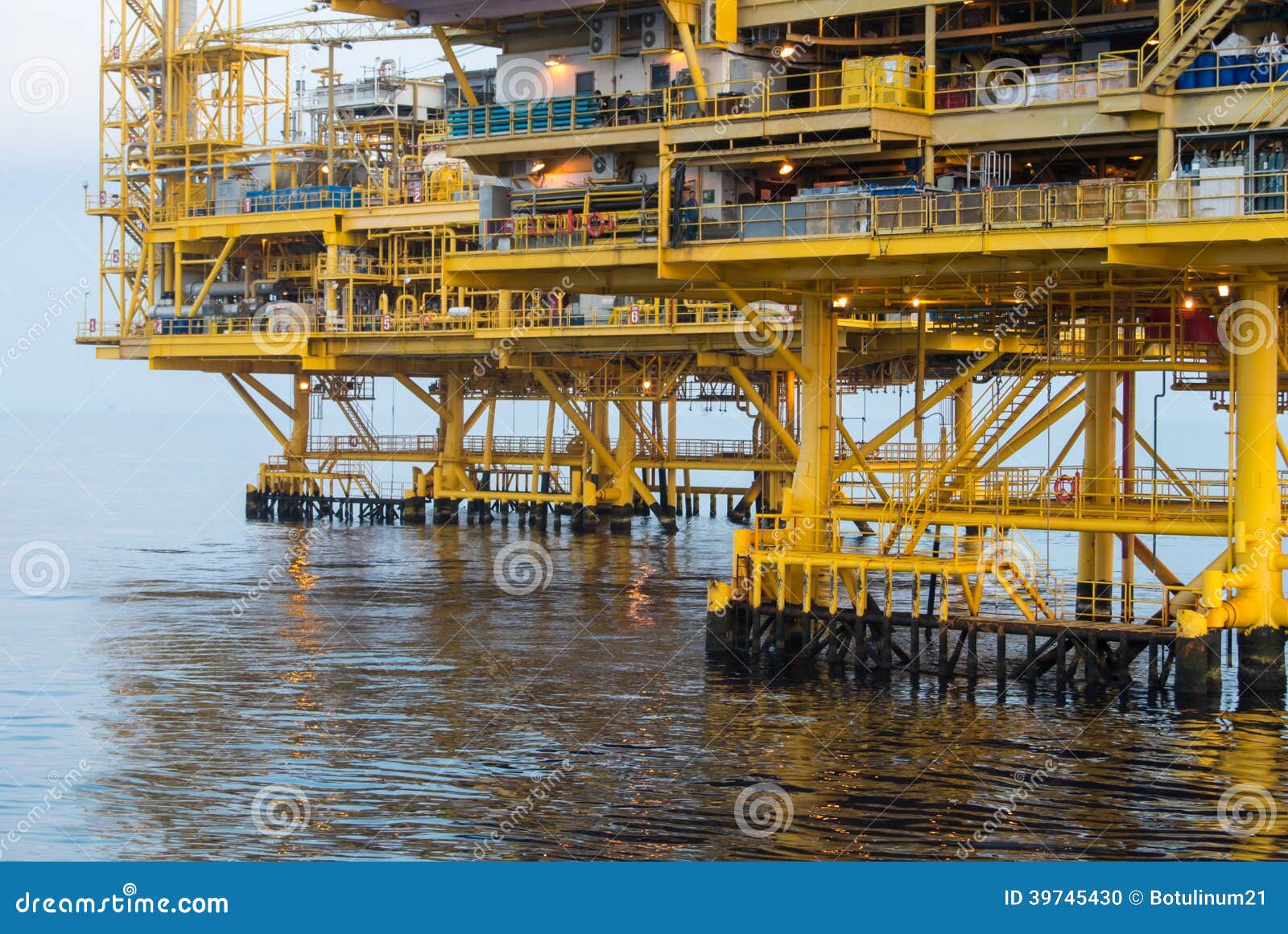 Oil platform stock photo. Image of industrial, natural - 39745430