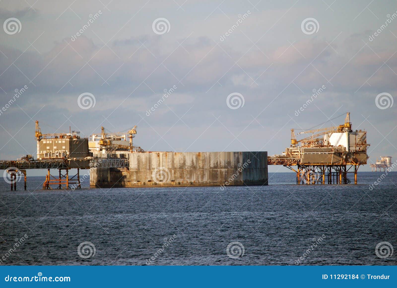 Oil platforms in North Sea stock photo. Image of waves - 11292184