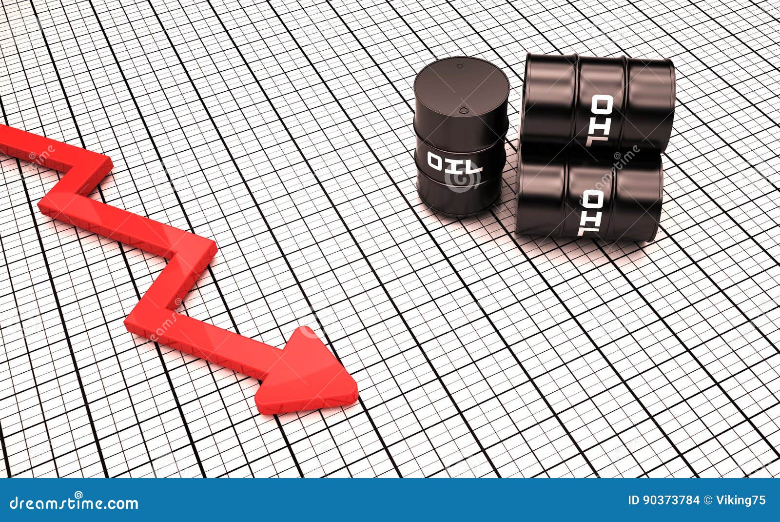 Oil Price Down Concept Graph Stock Illustration - Illustration of sign ...
