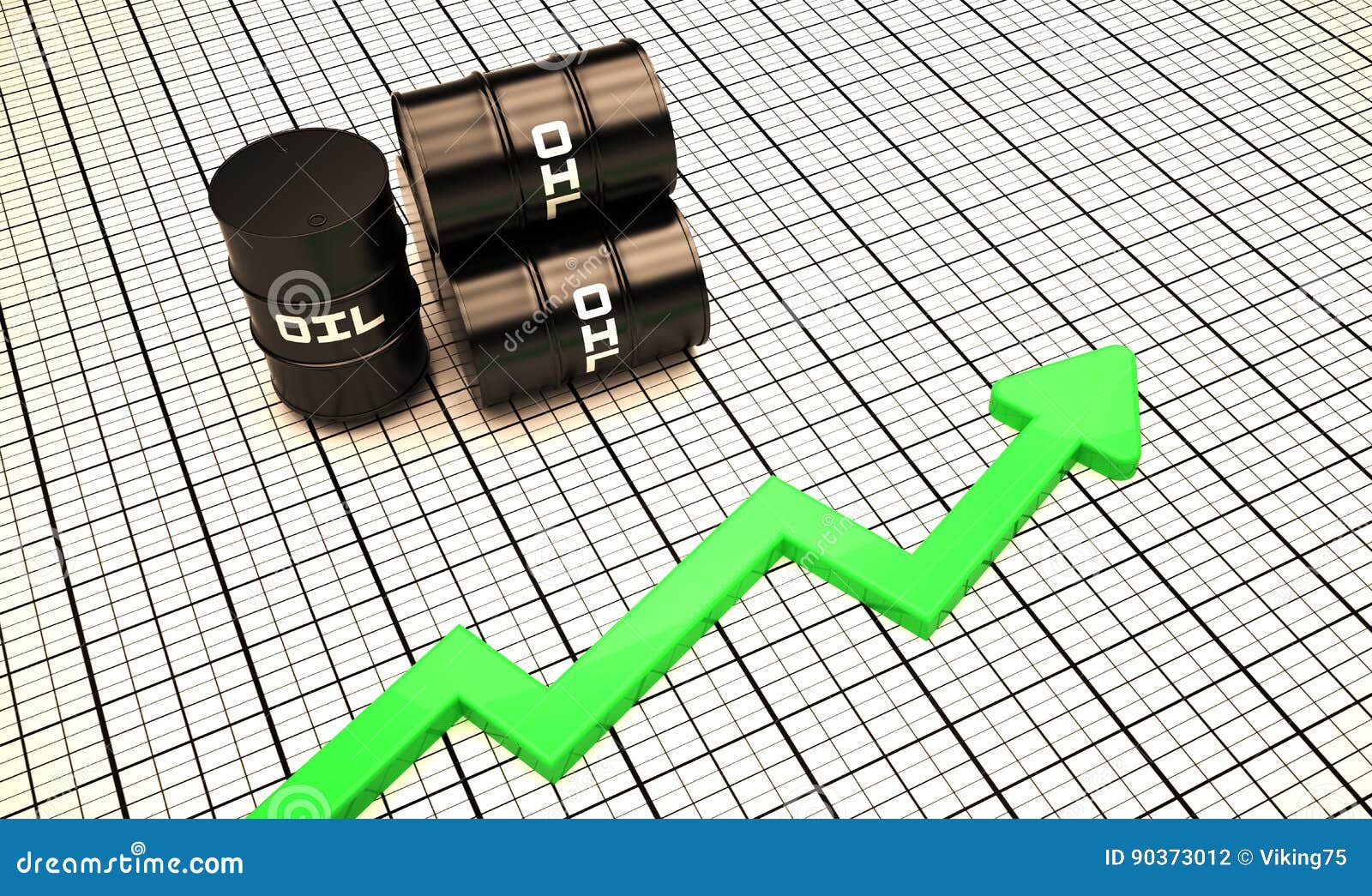 Oil price up concept graph stock illustration. Illustration of concept ...