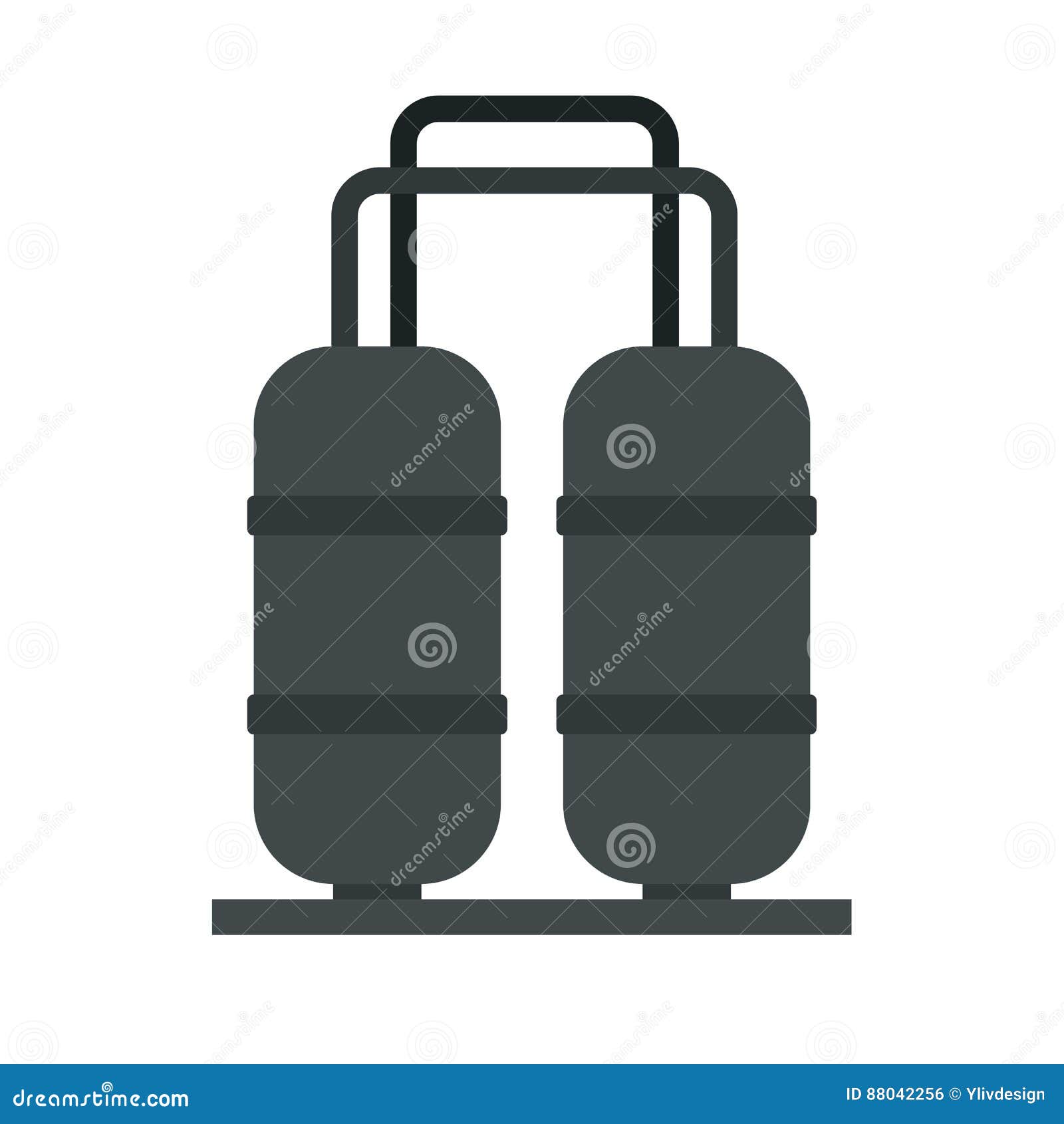 Oil Processing Factory Icon, Flat Style Stock Vector - Illustration of ...