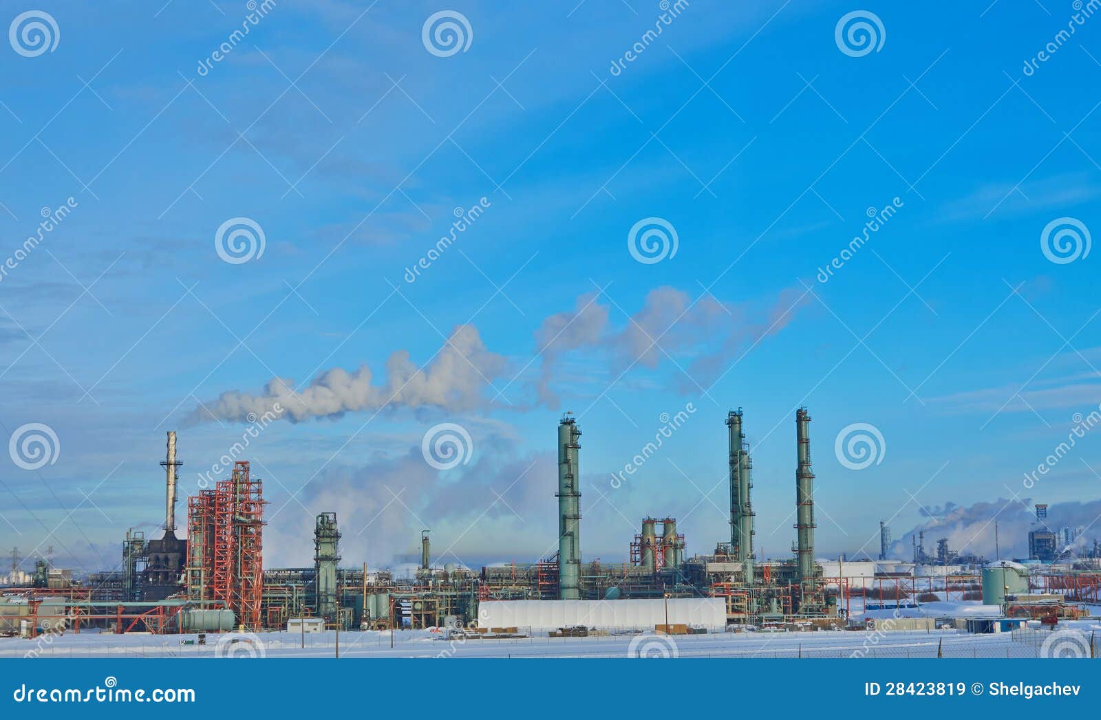 Oil processing plant stock image. Image of building, industry - 28423819