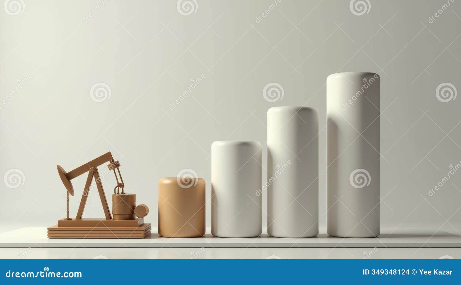 Oil Production Growth Chart, a Minimalist, Abstract Composition ...