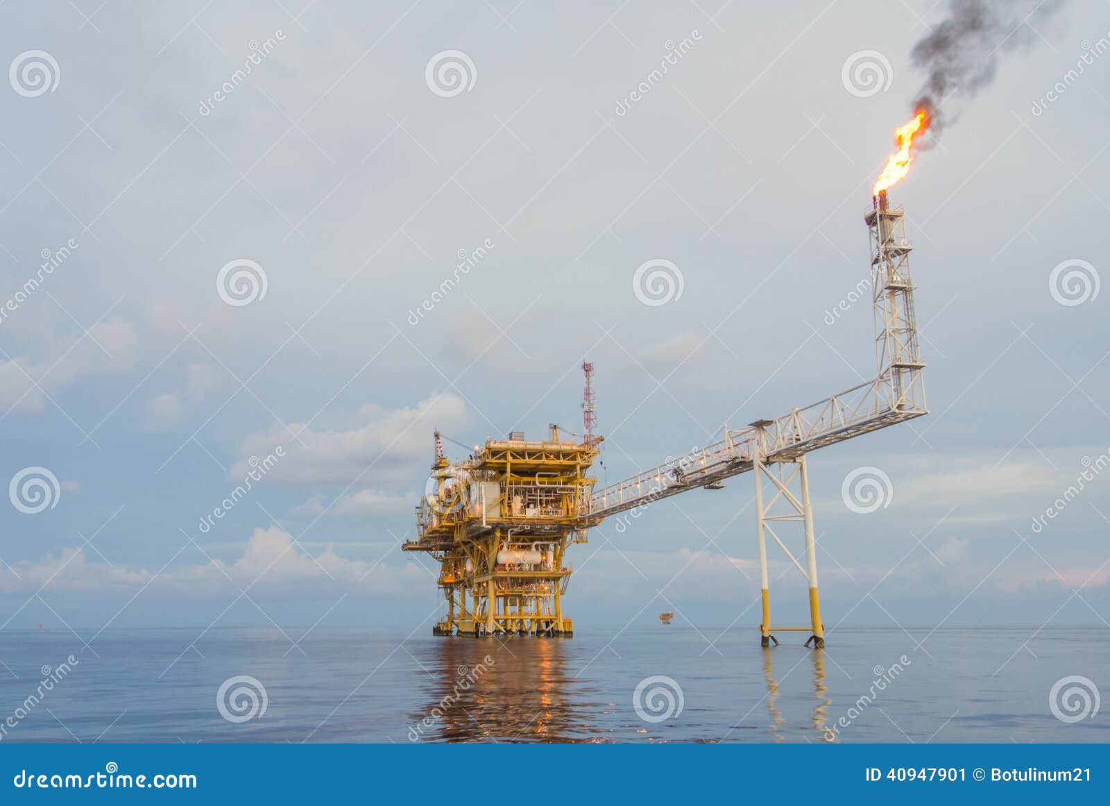 Oil production platform stock image. Image of natural - 40947901