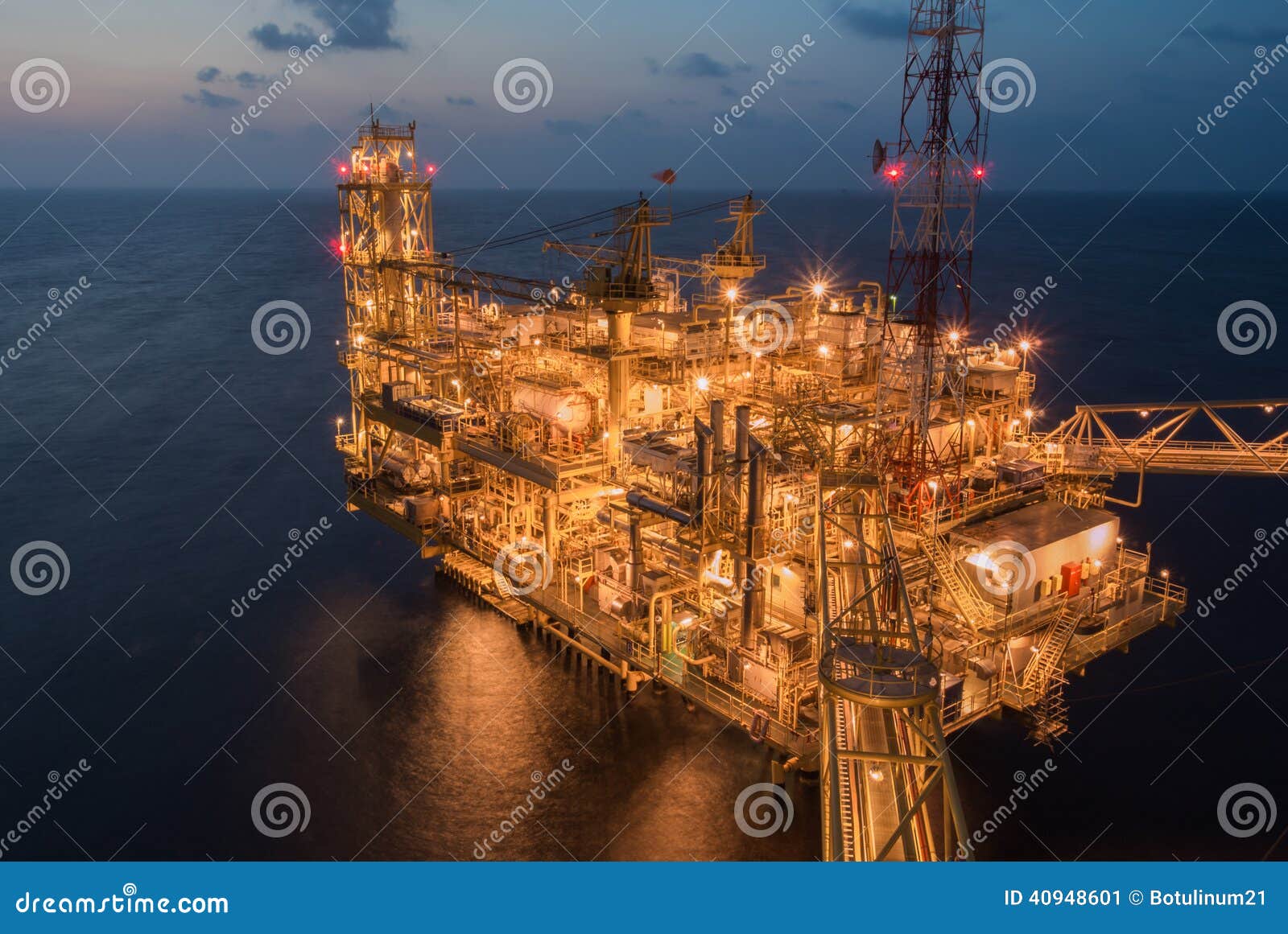 Oil production platform stock image. Image of production - 40948601
