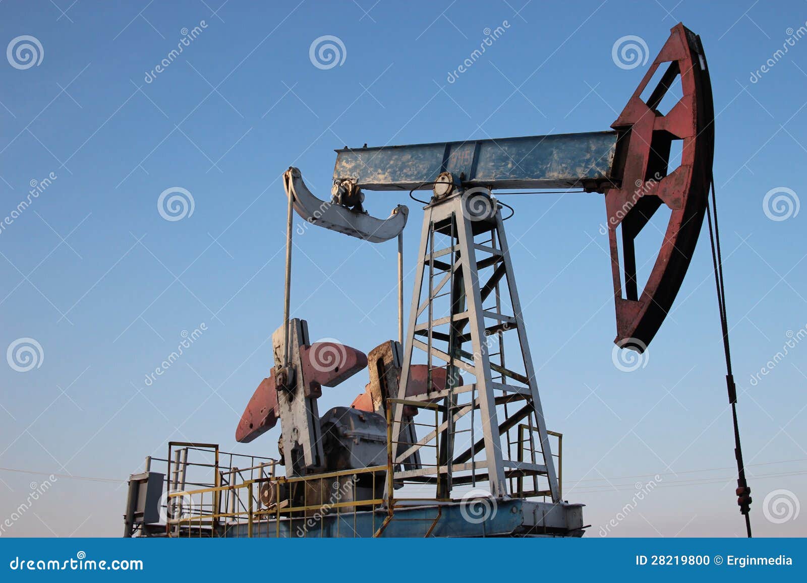 Oil Production in the Winter. Stock Photo - Image of drilling ...