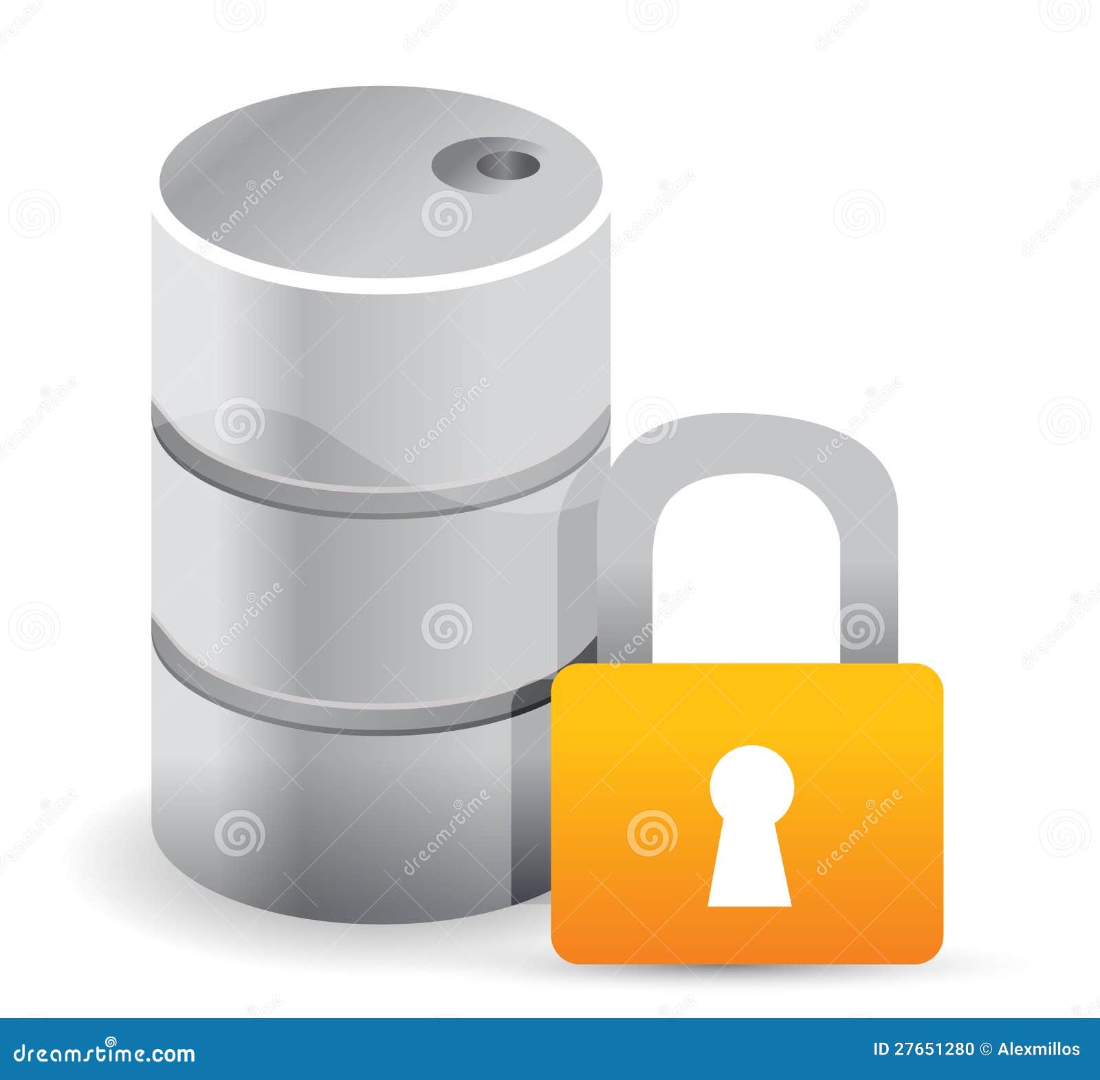 Oil protected by a padlock stock illustration. Illustration of abstract ...