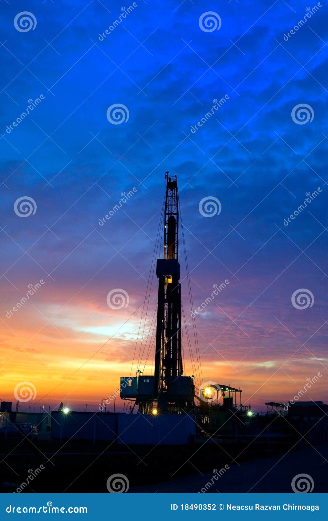 Oil pump stock photo. Image of grass, cold, morning, cloud - 18490352