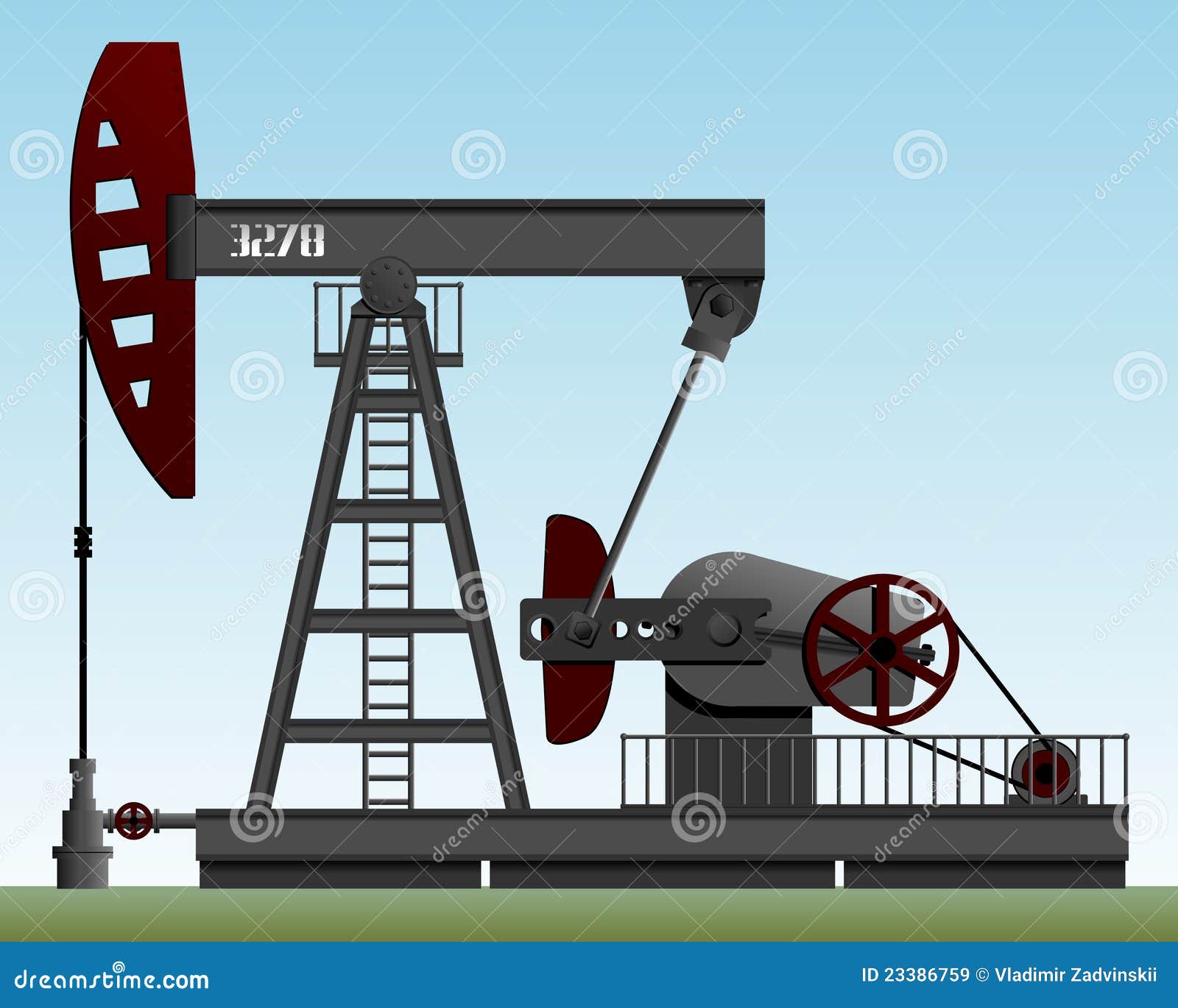 Oil pump stock vector. Illustration of petroliferous - 23386759