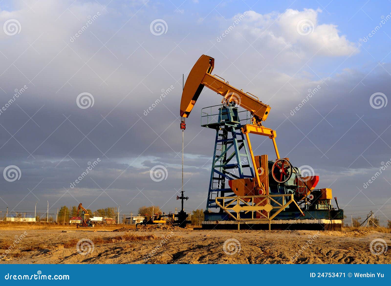 Oil pump stock image. Image of jack, pump, plant, crude - 24753471