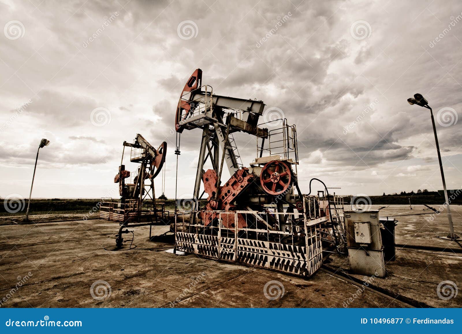 Oil pump in the field stock image. Image of natural, environment - 10496877