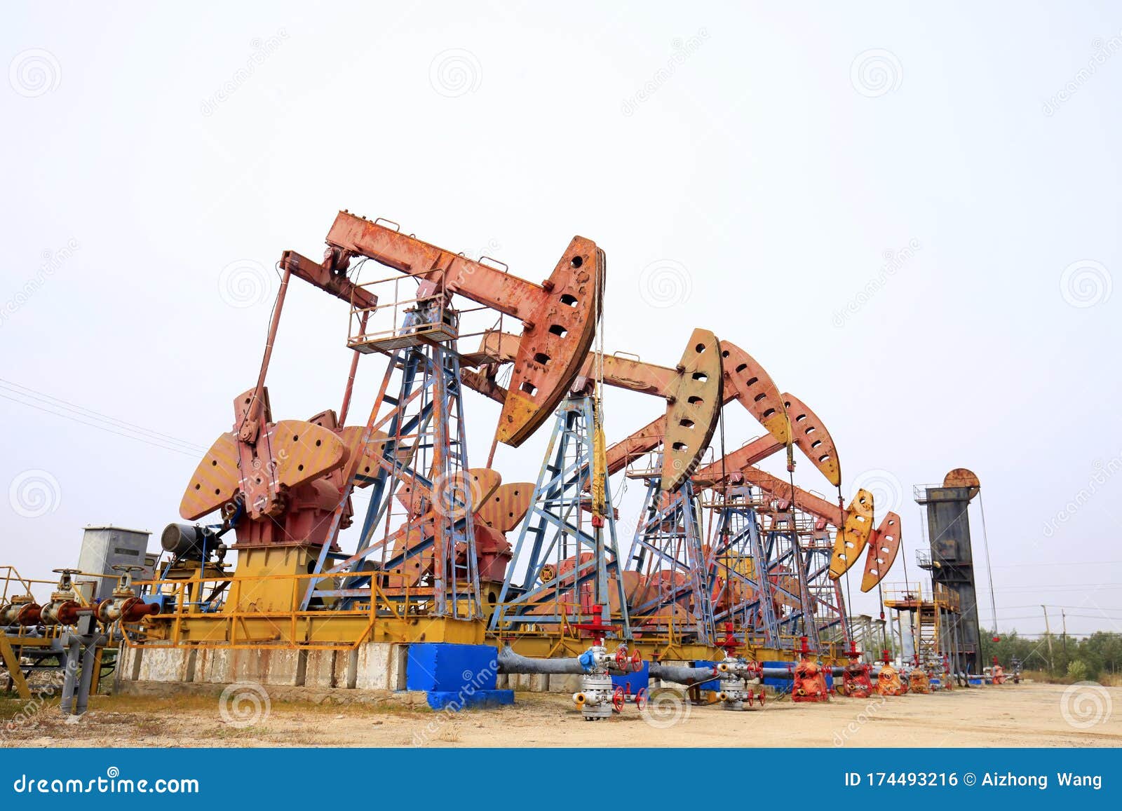 Oil pump stock photo. Image of rocking, petroleum, mechanical - 174493216