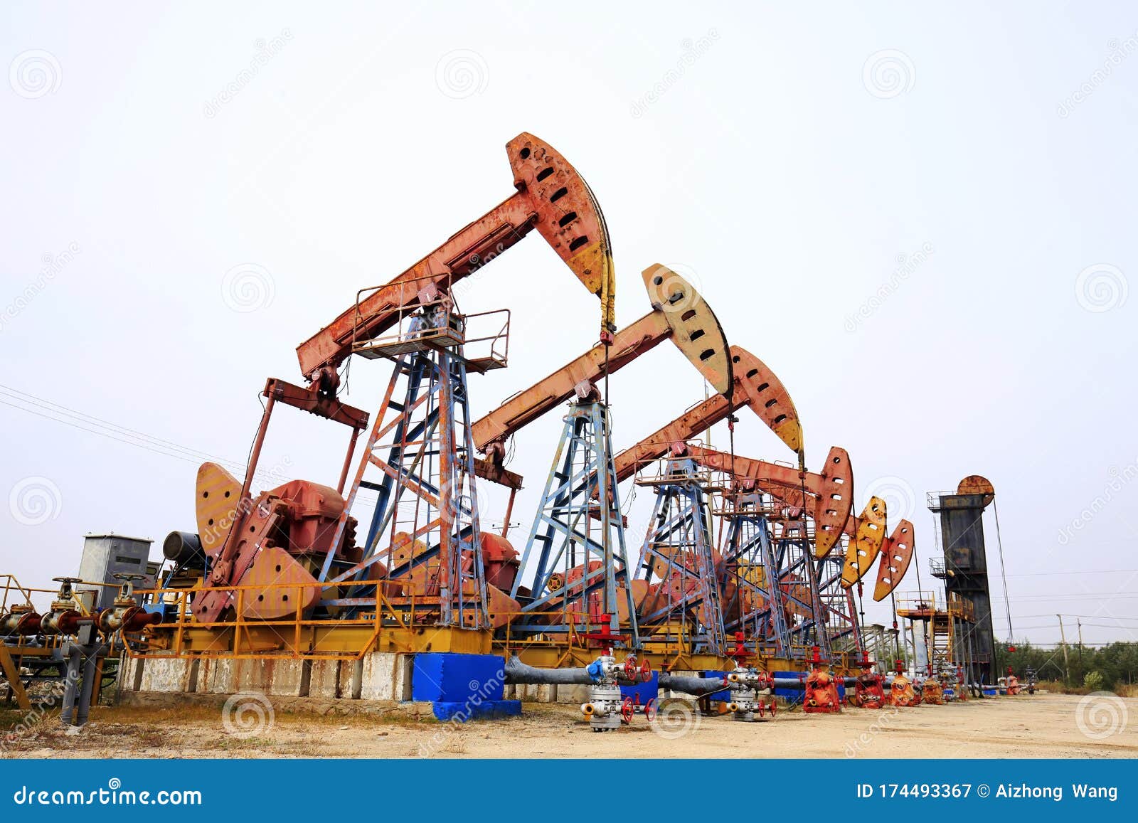 Oil pump stock image. Image of unit, digging, construction - 174493367