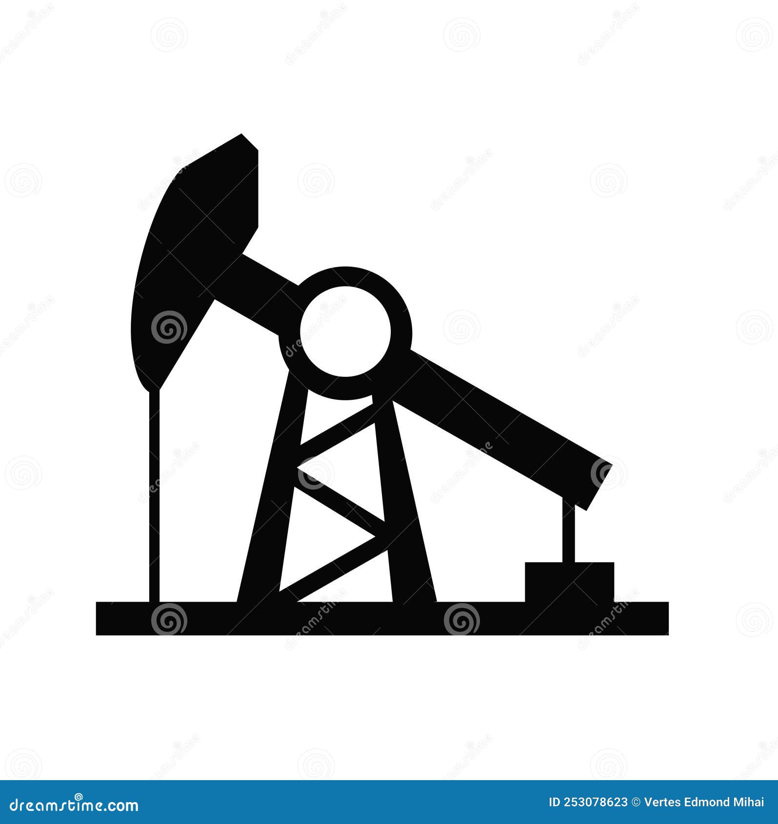 Oil pump icon vector stock vector. Illustration of sign - 253078623
