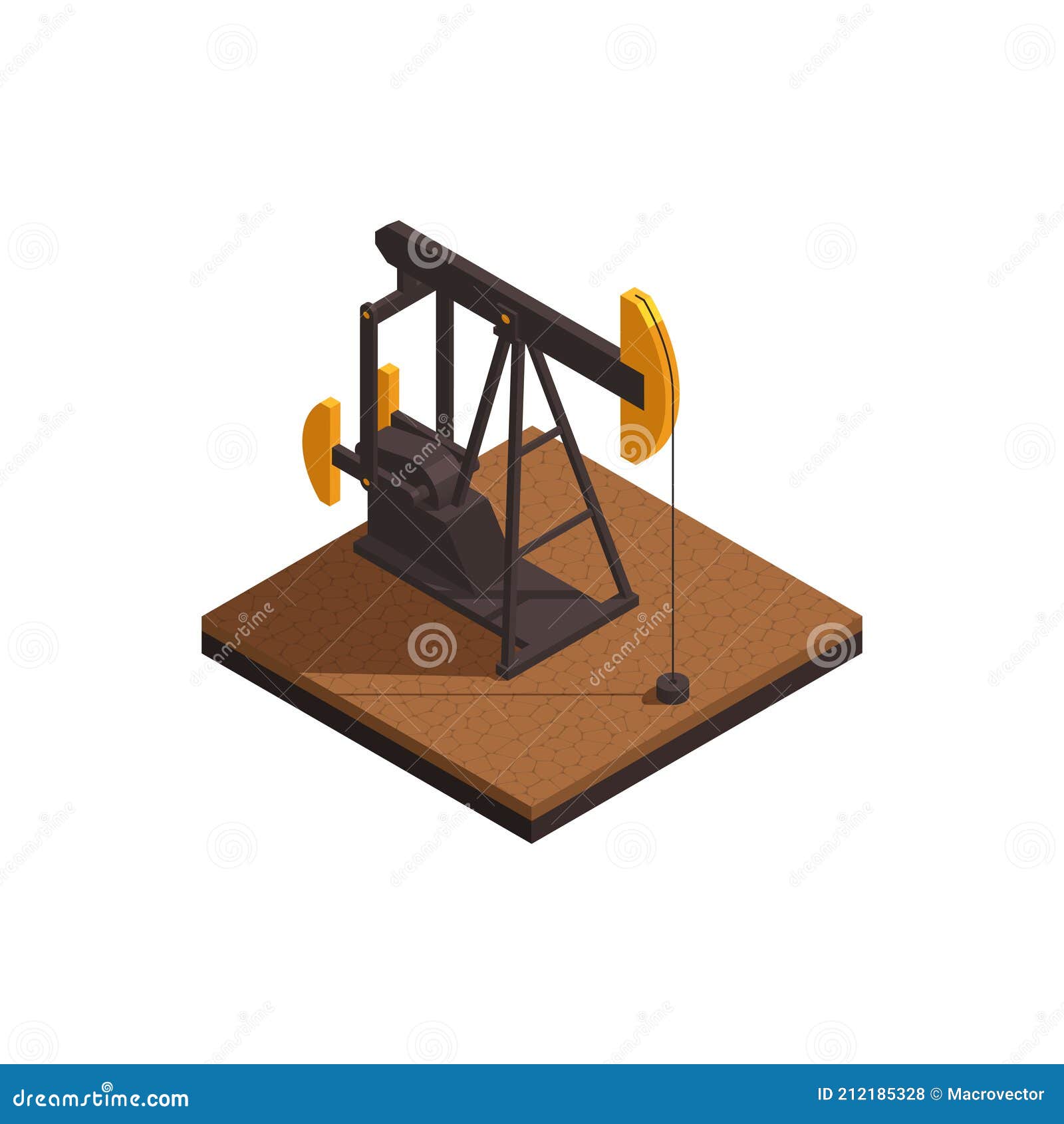 Oil Pump Isometric Composition Stock Vector - Illustration of energy ...