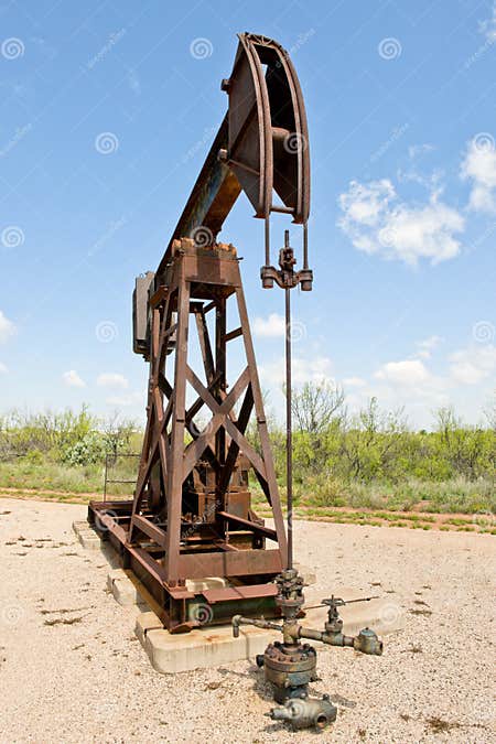 Oil pump jack stock image. Image of metal, midland, rusted - 16038081