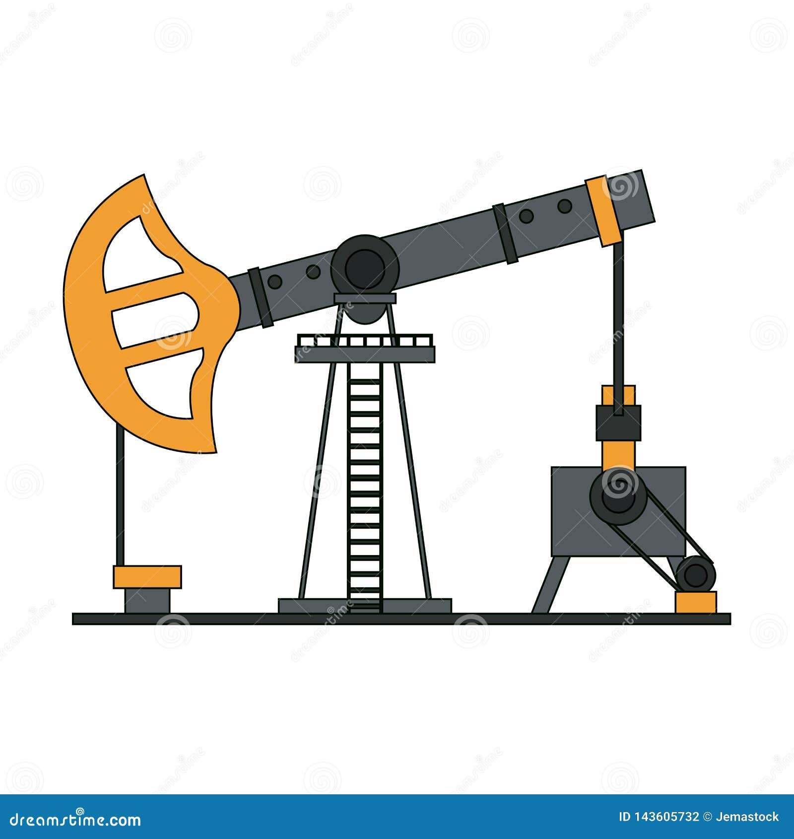 Oil pump machine stock vector. Illustration of petroleum - 143605732