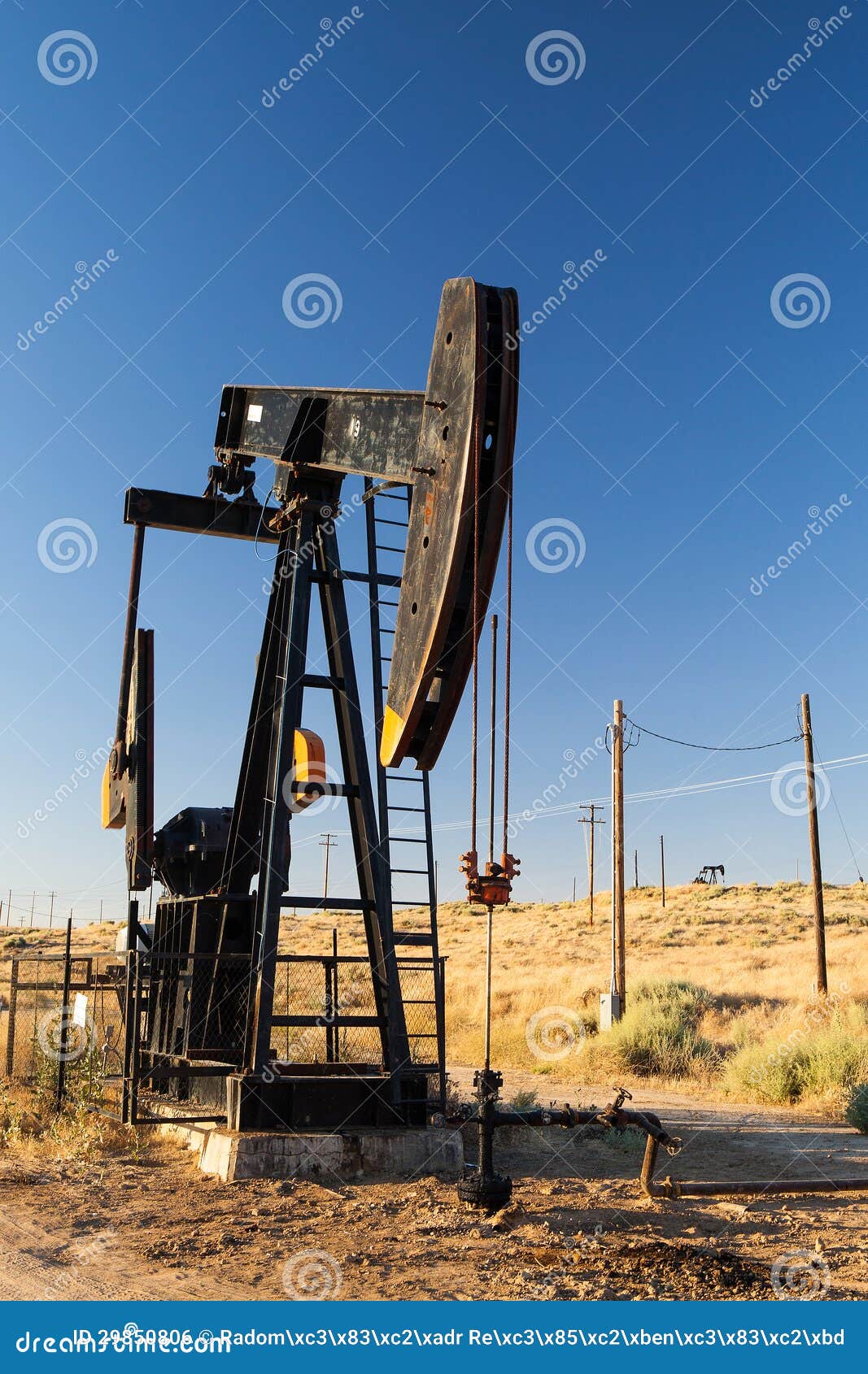 Oil field in desert stock photo. Image of gasoline, deserts - 29850806