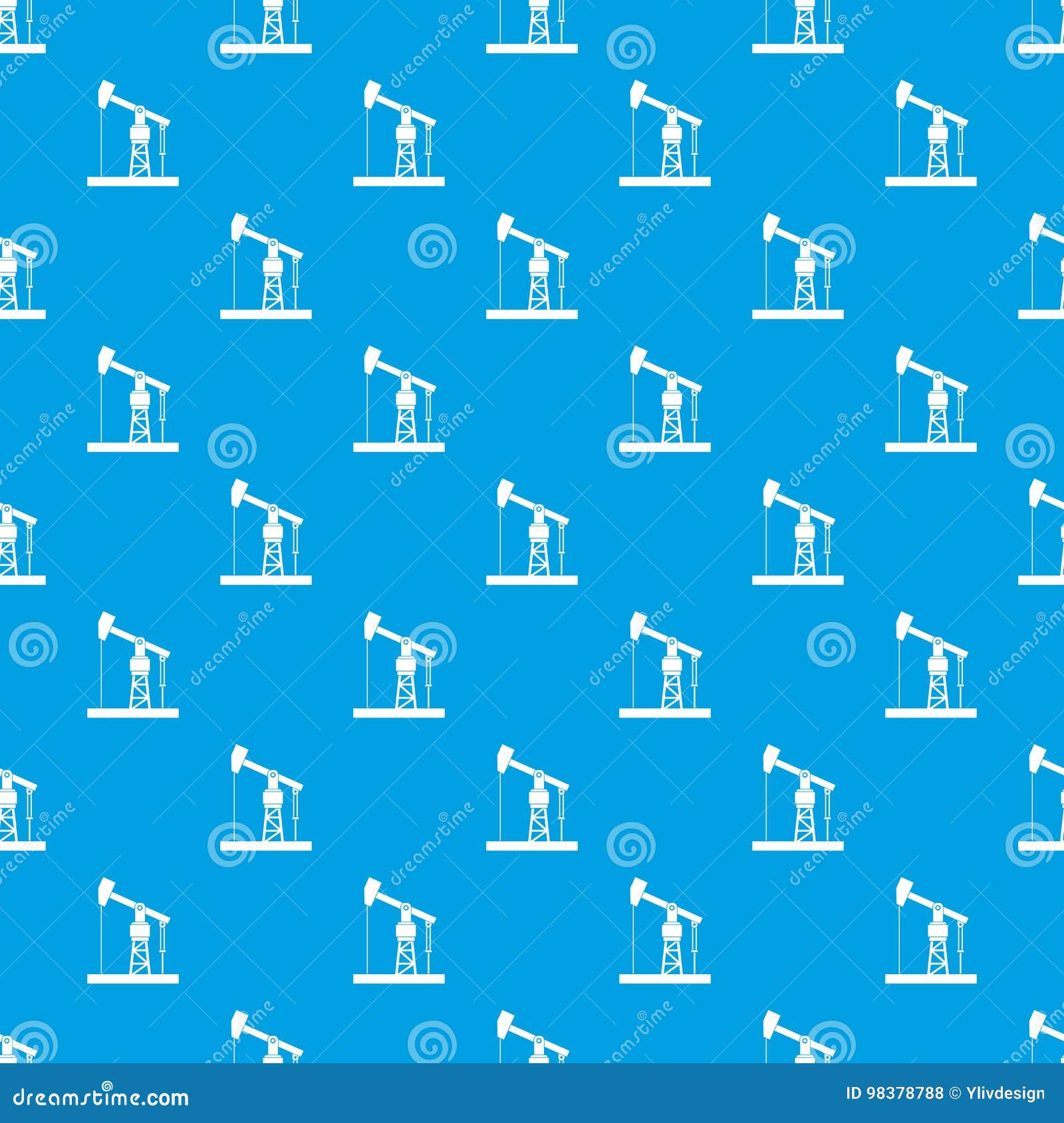 Oil Pump Pattern Seamless Blue Stock Vector - Illustration of geometric ...