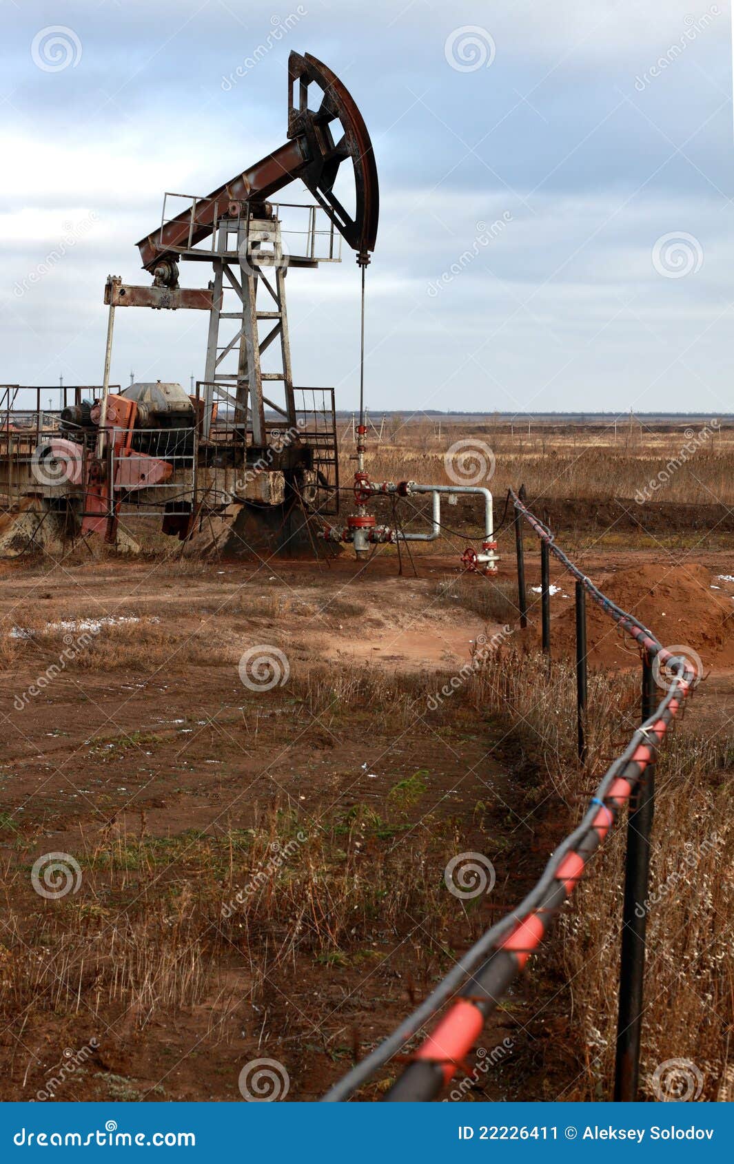 Oil pump and pipe stock image. Image of engine, grass - 22226411