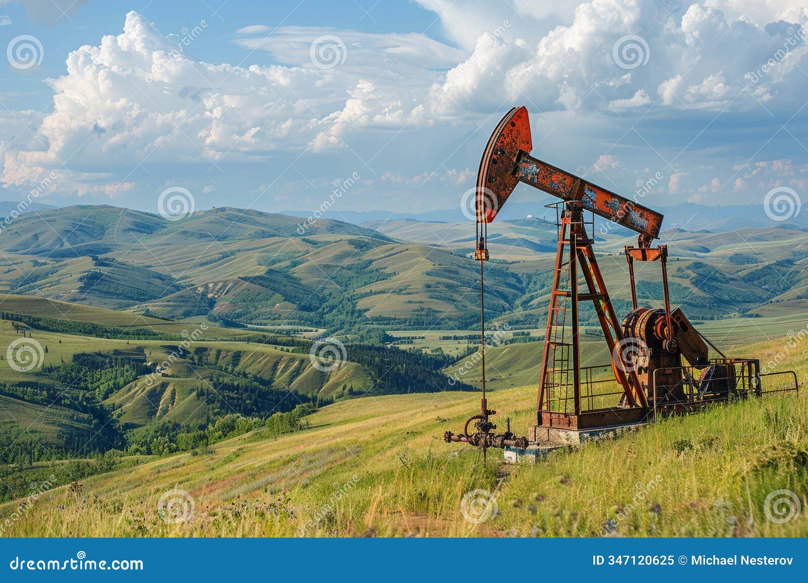Oil Pump or Rig, Oil Products Extraction and Production Concept Stock ...