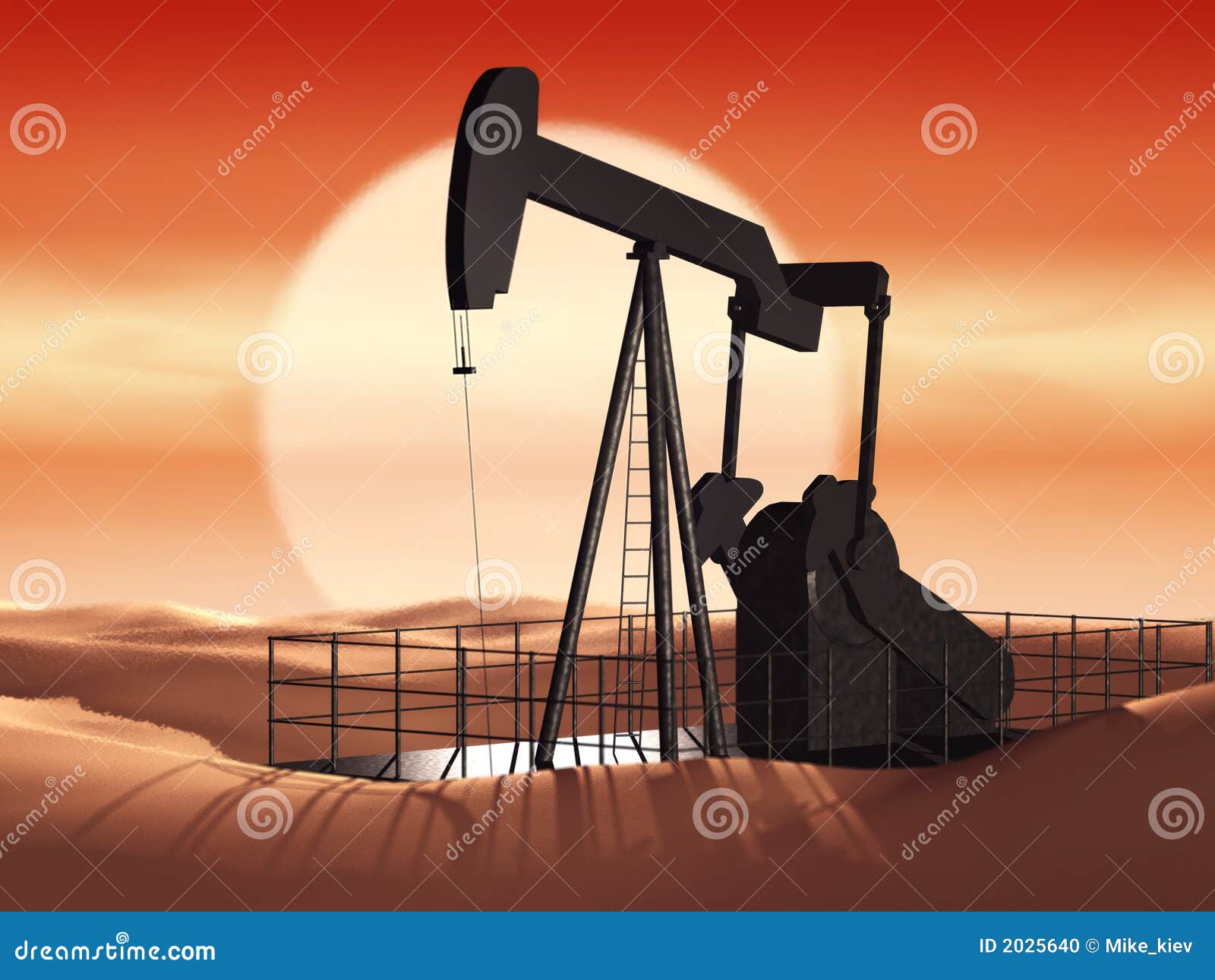 Oil pump at sunset stock photo. Image of earth, barrels - 2025640