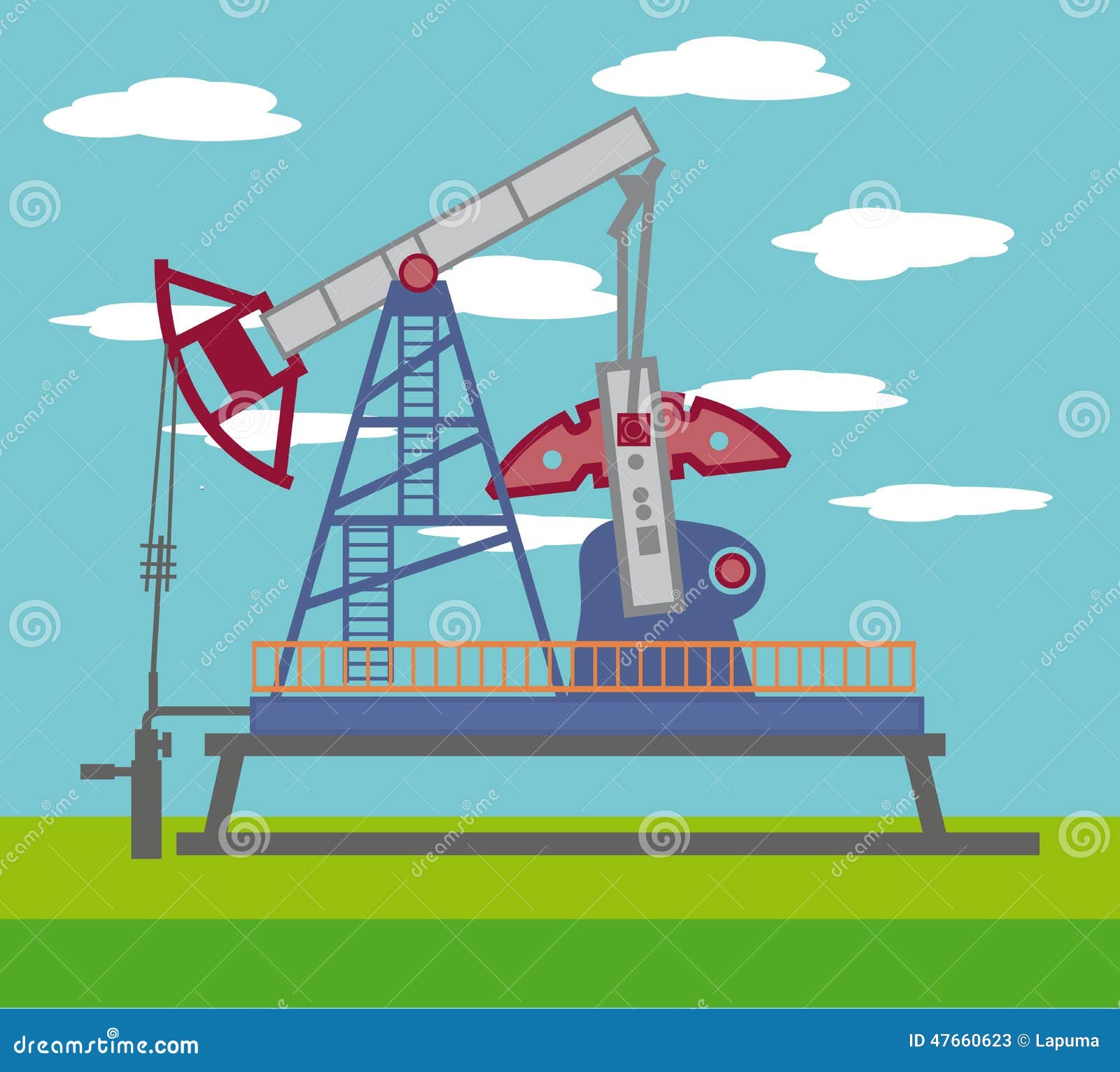 Oil Pump Cartoon Vector | CartoonDealer.com #47660623