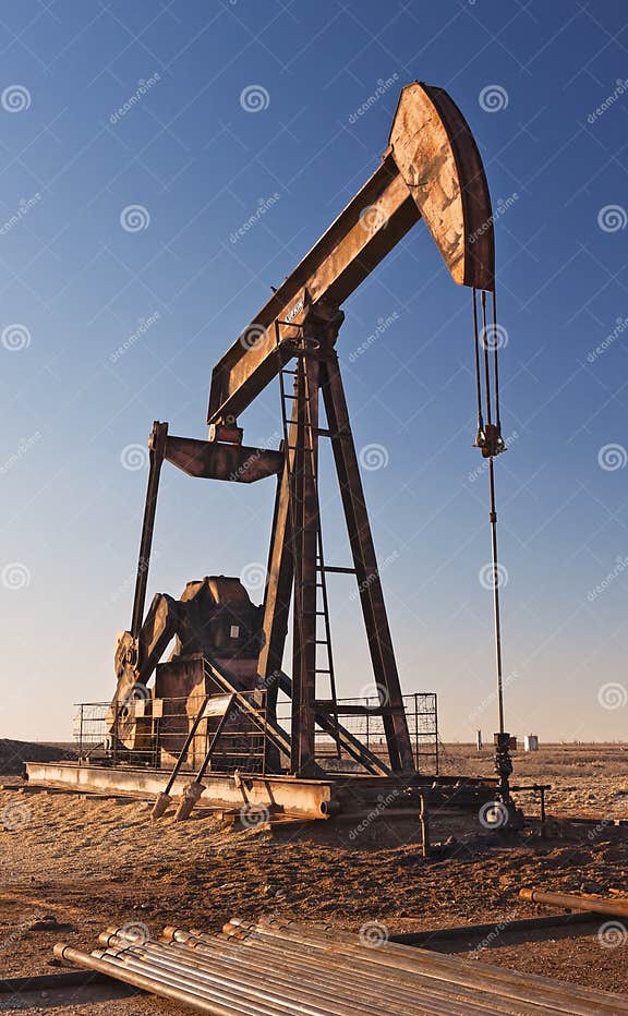 Oil Pumper stock image. Image of evening, crude, petrol - 23465645