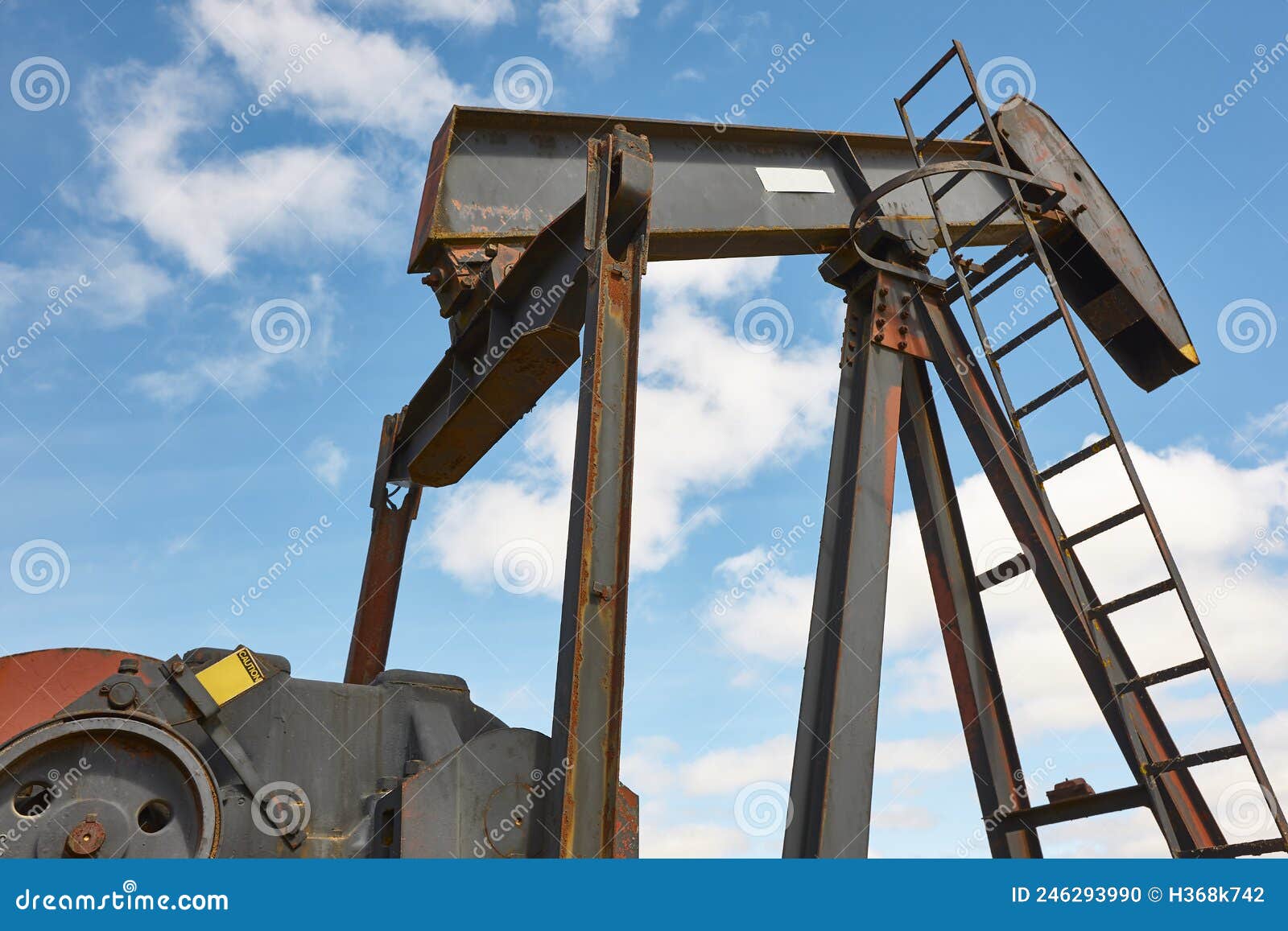 Oil Pumping Machine. Pump Jack. Petroleum Extraction. Global Warming ...