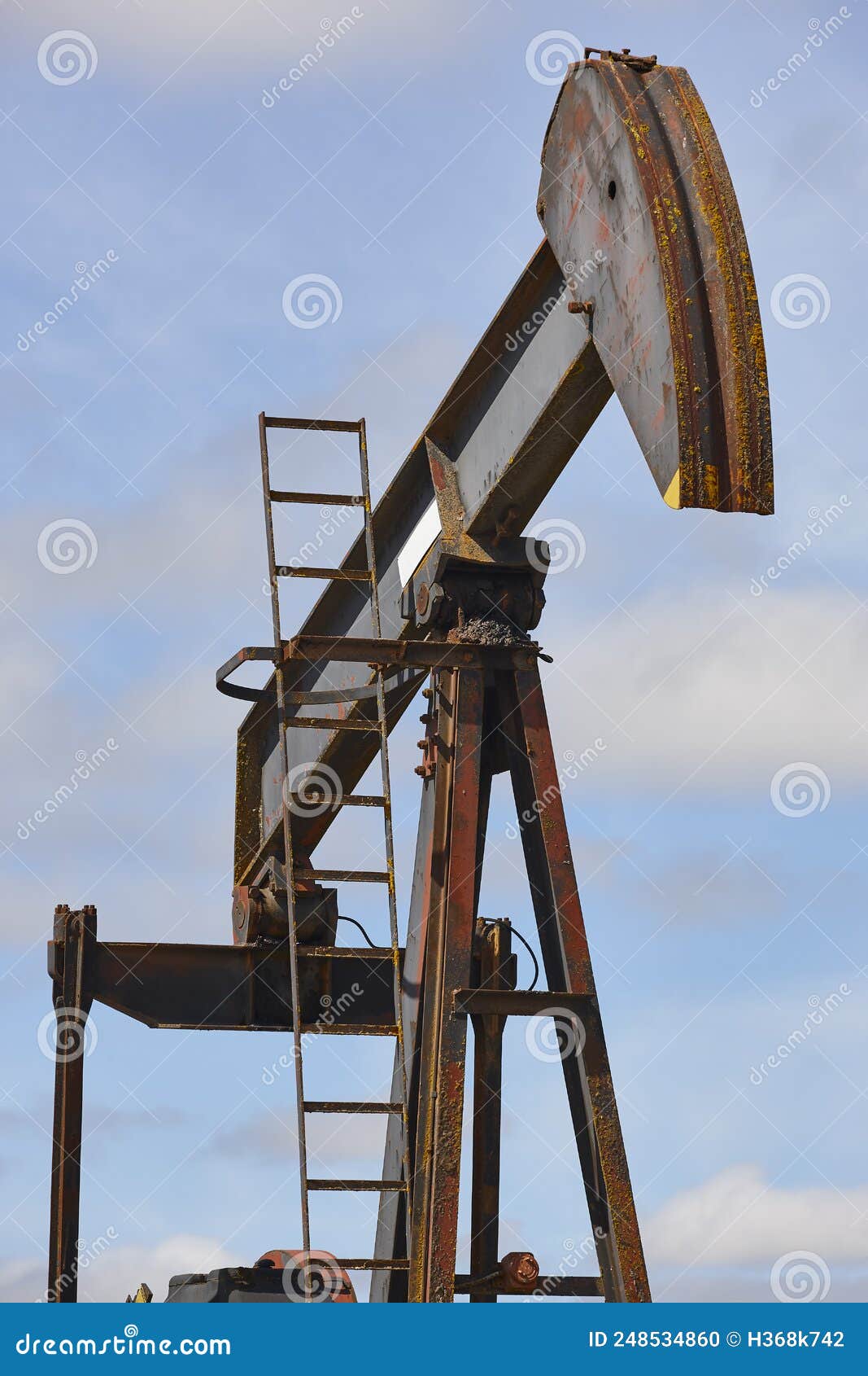 Oil Pumping Machine. Pump Jack. Petroleum Extraction. Global Warming ...