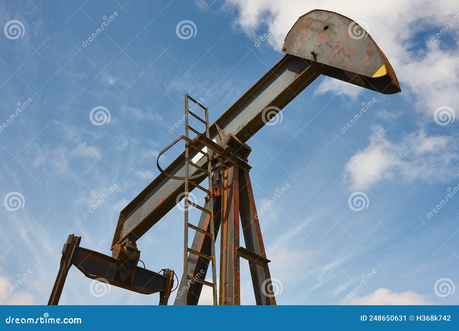 Oil Pumping Machine. Pump Jack. Petroleum Extraction. Global Warming ...