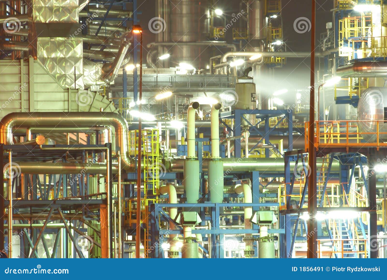 OIL RAFINERY stock image. Image of power, exterior, metal - 1856491