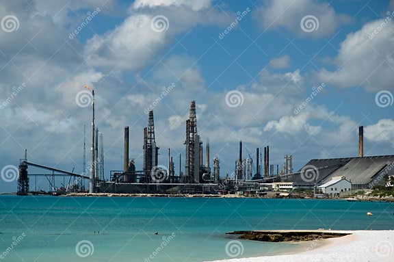 Oil refinary stock photo. Image of sunny, haze, coast, fuel - 370354
