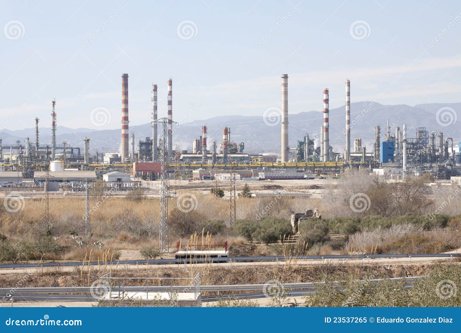 Oil refineries stock image. Image of production, manufactures - 23537265