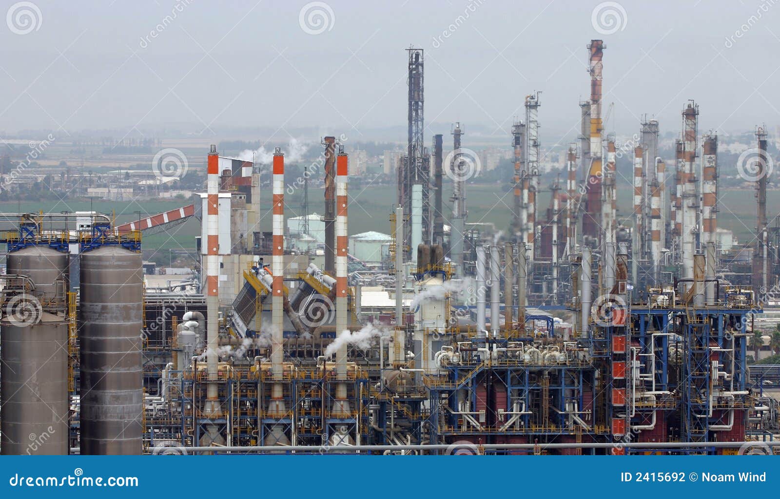 Oil refineries stock photo. Image of refinery, east, global - 2415692