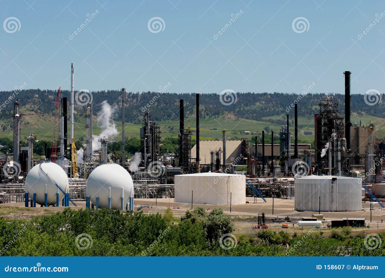 Oil refinery stock image. Image of commerce, pipe, natural - 158607