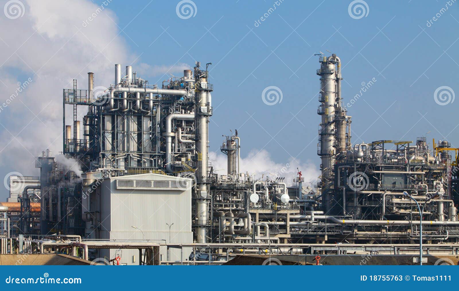 Oil refinery stock image. Image of complex, factory, diesel - 18755763