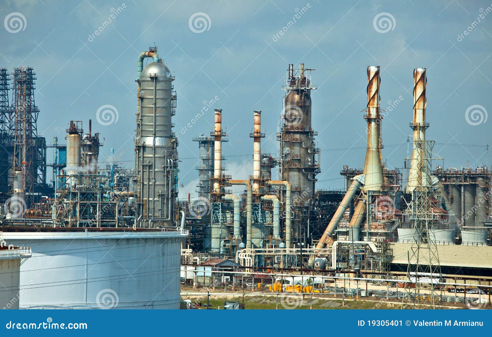 Oil Refinery stock image. Image of plant, pollution, environmental ...