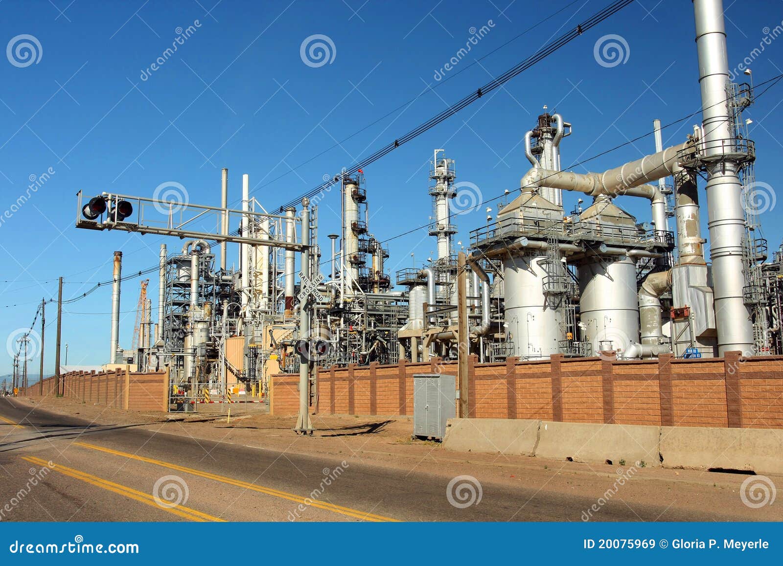 Oil Refinery stock image. Image of stacks, piped, fuel - 20075969