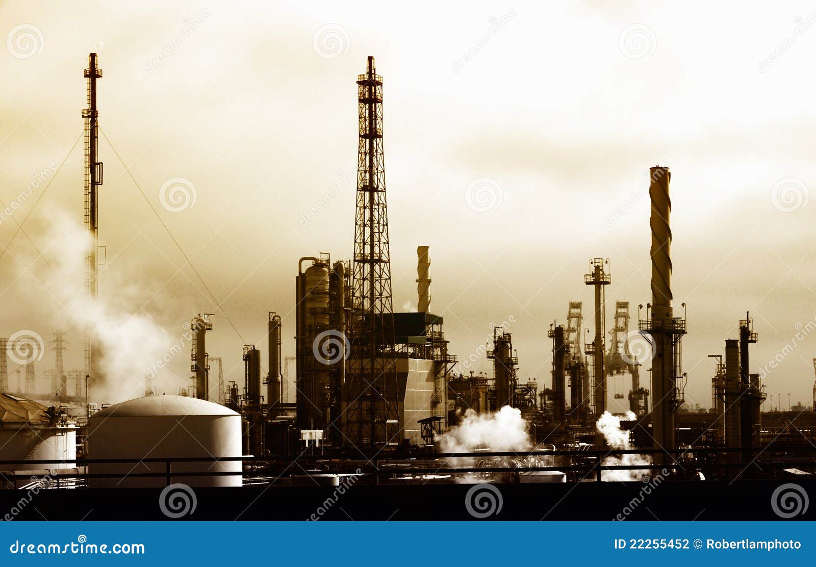 Oil refinery stock photo. Image of industry, pipe, plant - 22255452