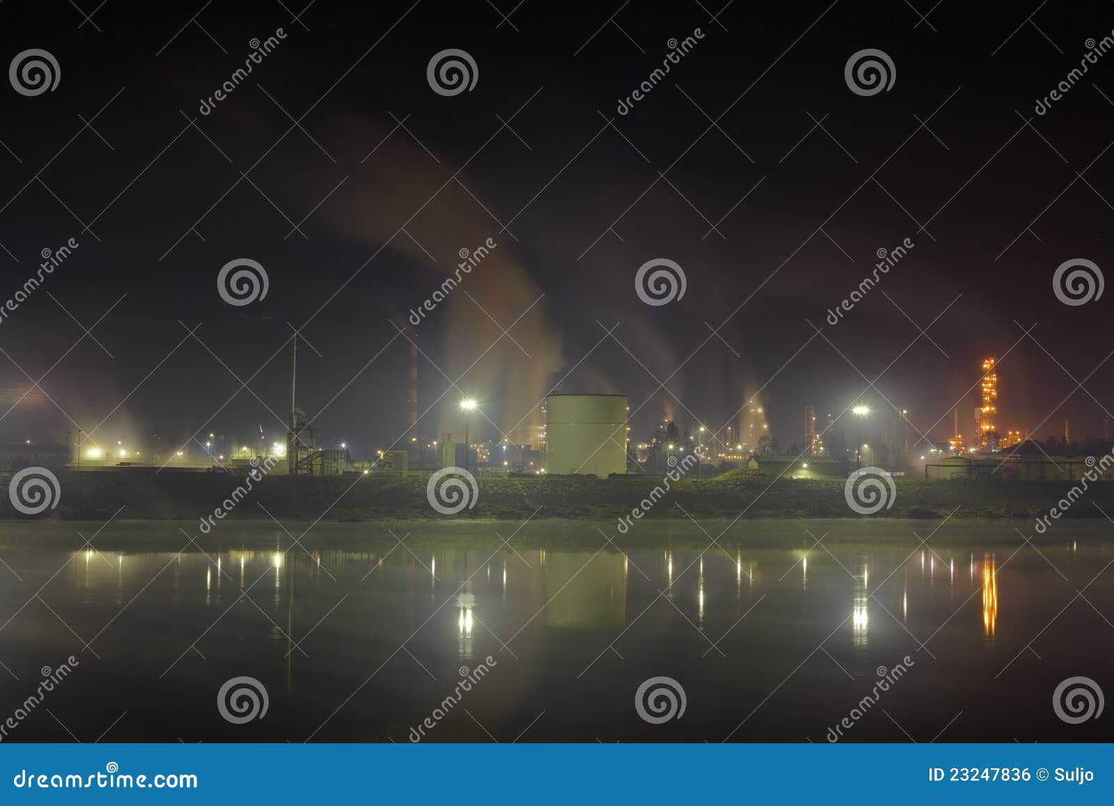 Oil refinery stock photo. Image of energy, mist, production - 23247836