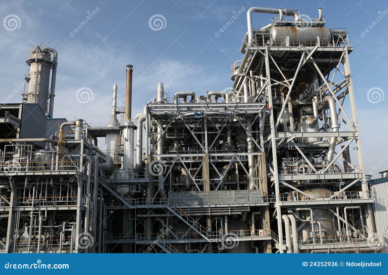 Oil refinery stock photo. Image of technology, industrial - 24352936