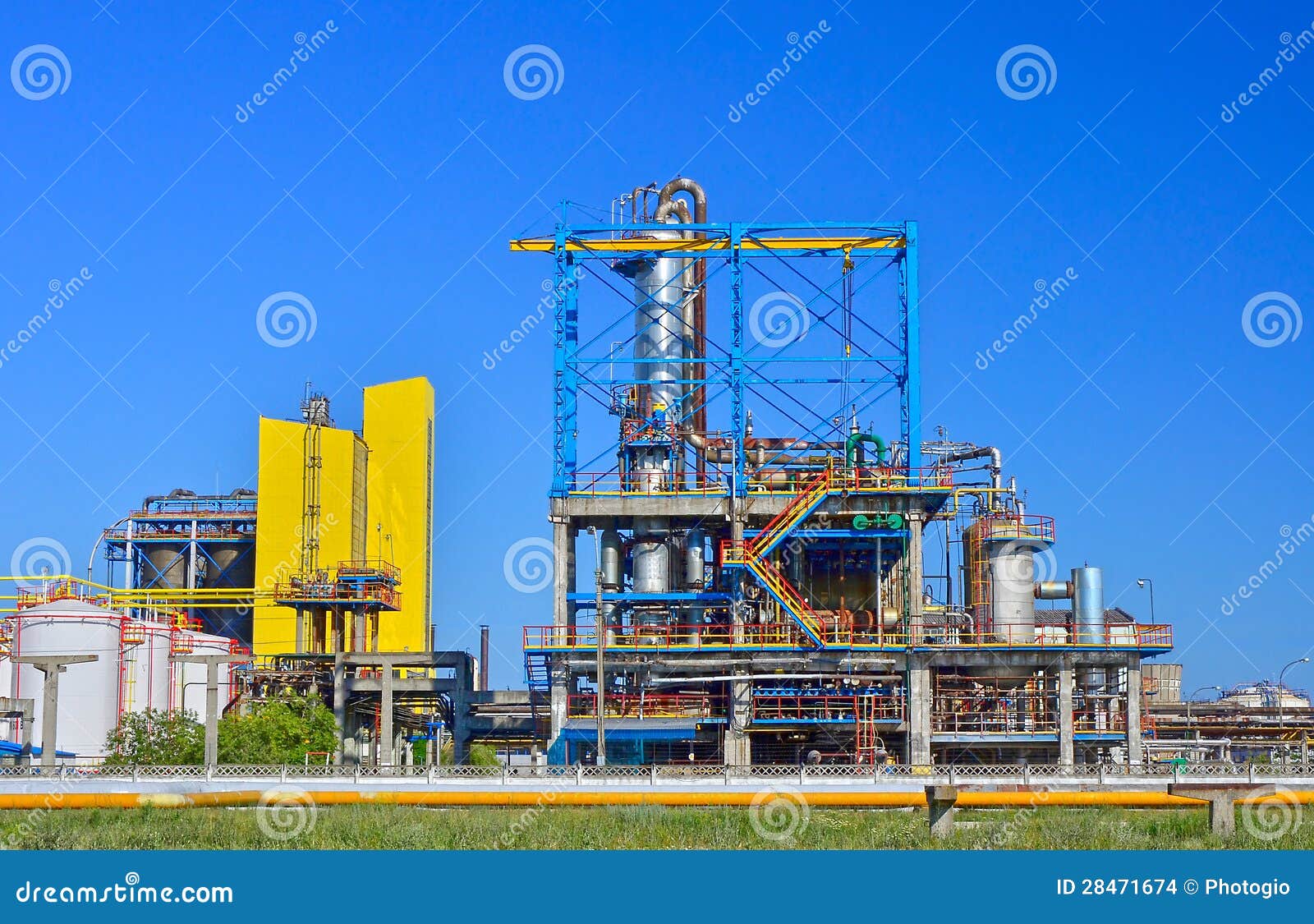 Oil refinery stock photo. Image of global, distillery - 28471674