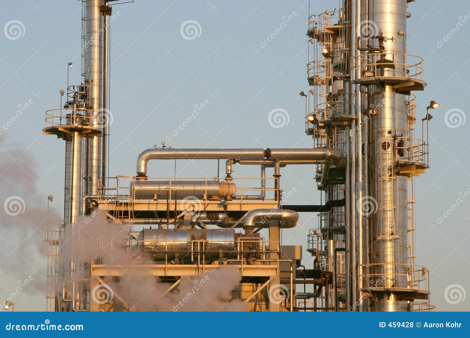 Oil Refinery #3 stock photo. Image of smokestacks, environment - 459428