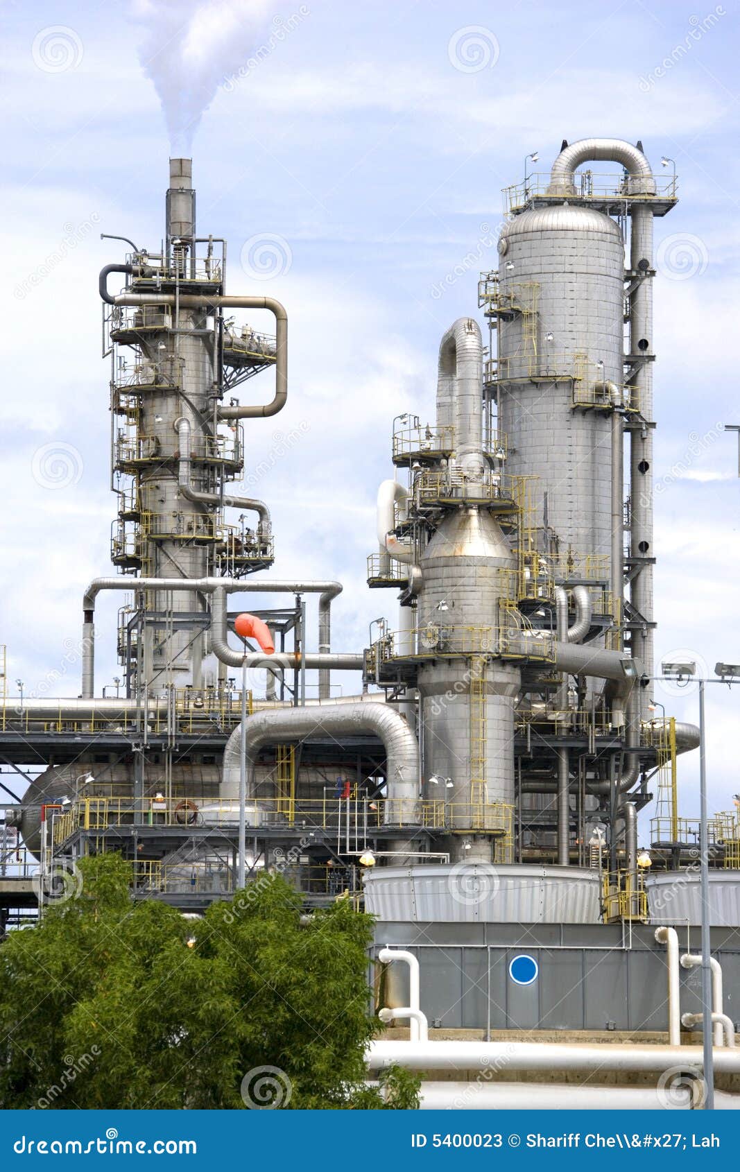 Oil Refinery stock image. Image of petrol, factory, distilling - 5400023