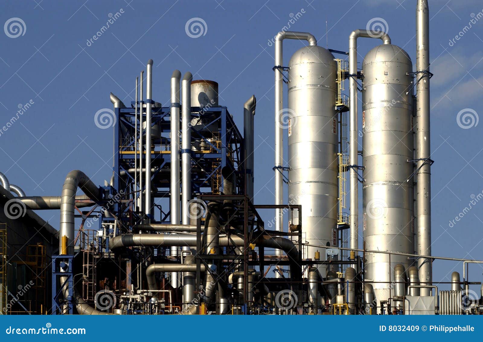 Oil refinery stock image. Image of equipment, pollution - 8032409