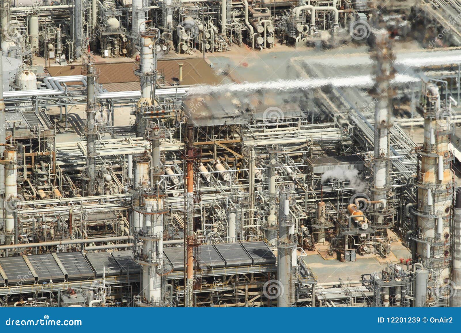 Oil Refinery Aerial stock image. Image of ecology, caron - 12201239