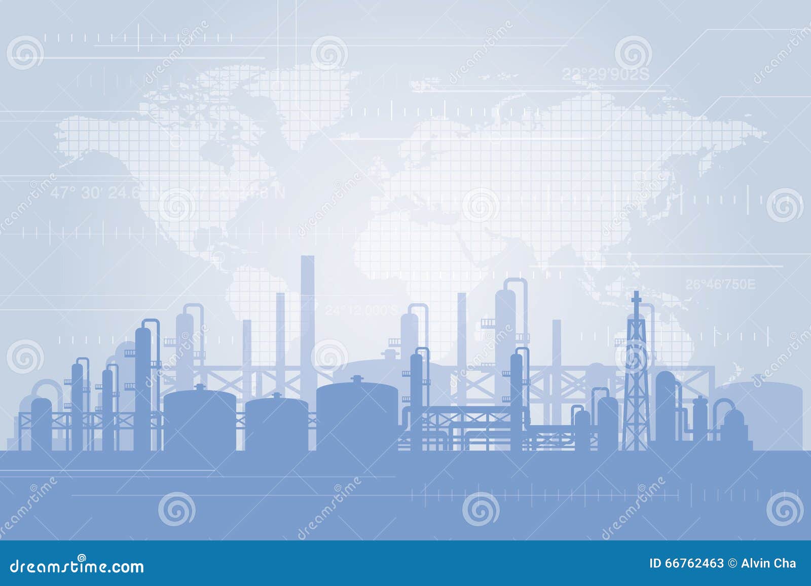 Oil refinery background stock vector. Illustration of geography - 66762463