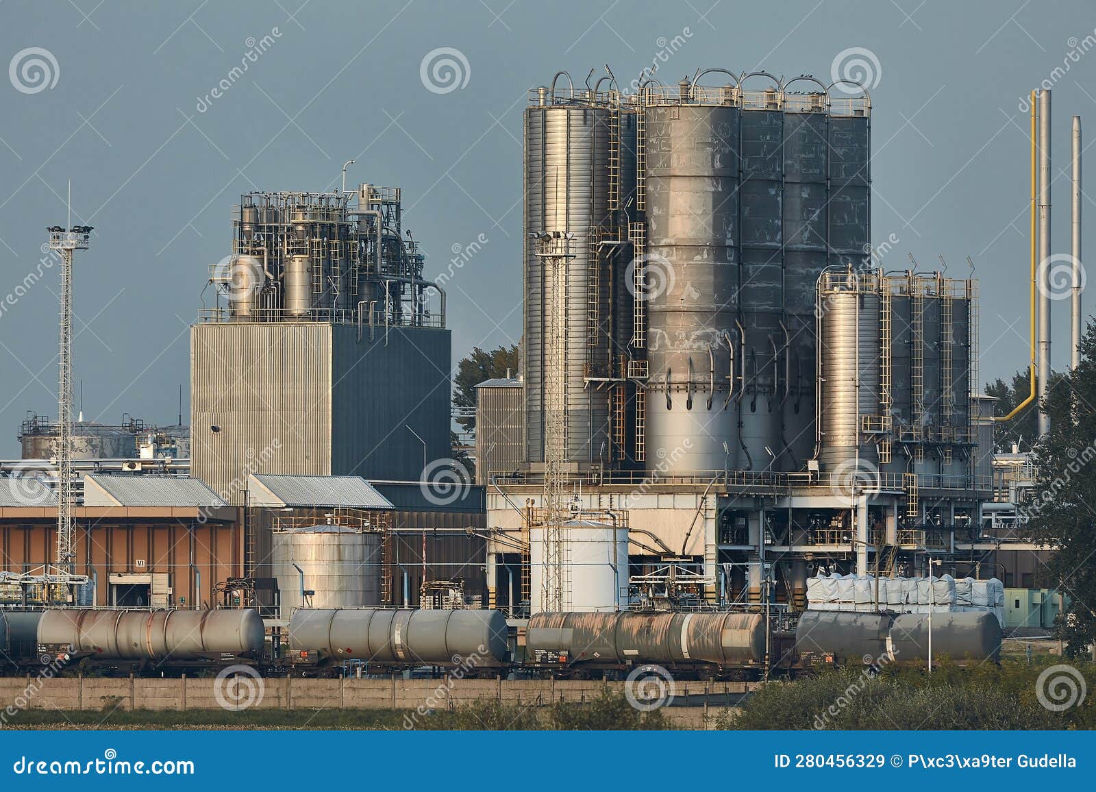 Oil Refinery Structures stock image. Image of storage - 280456329